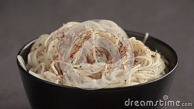 Hot steaming spaghetti stock video. Video of healthy - 138880945