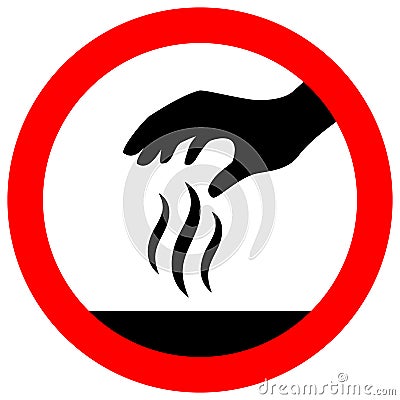 Hot Surface, Be Careful Warning Sign Vector Illustration ...
