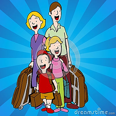 Hotel Guests Cartoon Vector | CartoonDealer.com #18595805