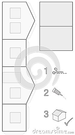 House Building Easy Template Vector Illustration | CartoonDealer.com ...