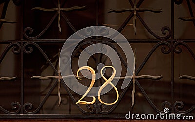 House Number 28 Stock Photo - Image: 44151375