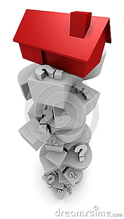 House On Question Marks Royalty-Free Cartoon | CartoonDealer.com #21869255