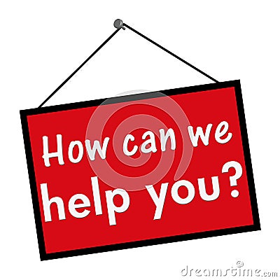 How Can We Help You Sign Stock Images - Image: 23717254