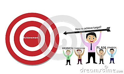 How To Achieve Target Of Successful Business Concept Stock Illustration ...
