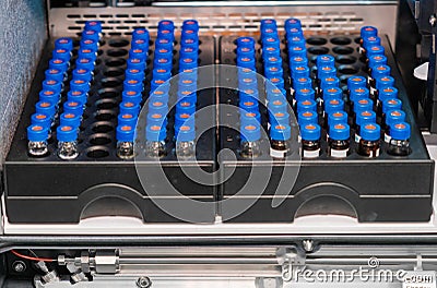 HPLC Glass Vials In The Rack. Research And Development Of ...