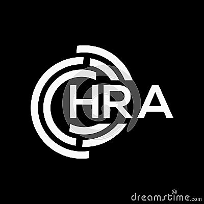 HRA Letter Logo Design On Black Background. HRA Creative Initials ...