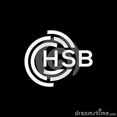 HSB Letter Logo Design On Black Background. HSB Creative Initials ...