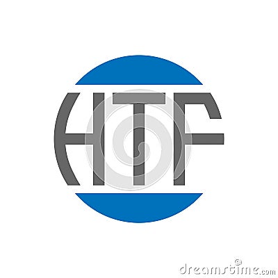 HTF Letter Logo Design On White Background. HTF Creative Initials ...
