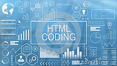 Html Coding, Animated Typography Stock Video - Video of online ...