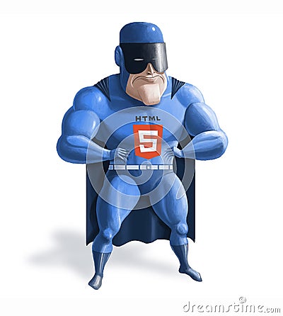 HTML5 Superhero Royalty-Free Stock Image | CartoonDealer.com #44102824