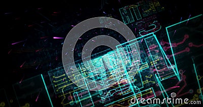 HTML5 Symbol Futuristic Animation Stock Video - Video of binary, design ...