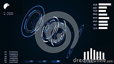 Technology Interface Computer Data Screen GUI Stock Video - Video of ...