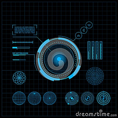 HUD And GUI Set. Futuristic User Interface. Vector Illustration ...
