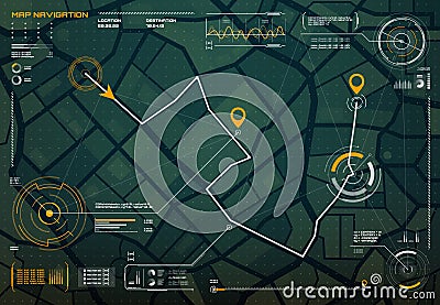 City Map Navigation Dashboard Stock Illustrations – 422 City Map ...