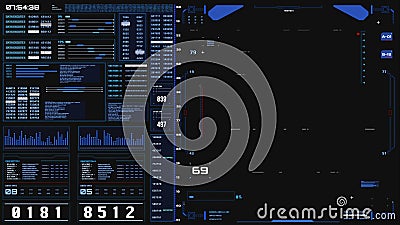 HUD UI Futuristic Screen Element Virtual Reality Template. Explorer ...