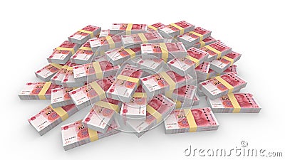 Huge Pile Of Random Chinese 100 RMB Bills Royalty-Free Cartoon ...