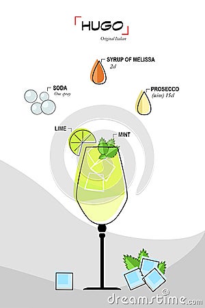 Hugo Cocktail Stock Illustration - Image: 53971275