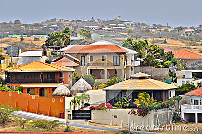 Huizen In Willemstad, Curacao Stock Foto - Afbeelding: 39538824