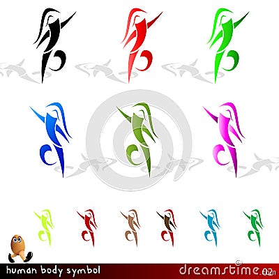 Human Body Symbols.Vector. Royalty Free Stock Photos - Image: 15692368