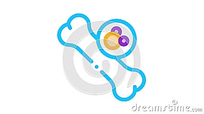 Human bone Icon Animation stock footage. Video of breast - 223550924