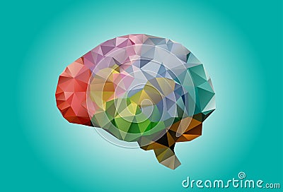 Human Brain Geometric Triangles Stock Illustration - Image: 46835593