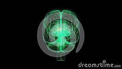 Human Brain with Impulse Transmitting Stock Video - Video of receives ...