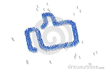 Human Crowd Forming A Hand Symbol Editorial Image | CartoonDealer.com ...