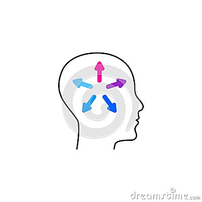 Human Development Icon. Transformation Of Thinking Creative Sign ...