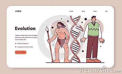 Human Evolution Stages. Evolutionary Development From Primate Cartoon Vector | CartoonDealer.com ...