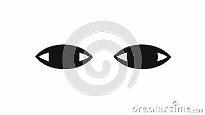 Human Eye Blinking Cartoon Animation Seamless Loop Stock Video - Video ...