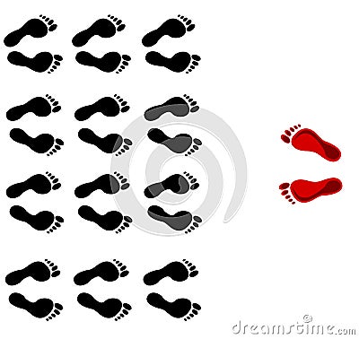 The Human Footprints Cartoon Vector | CartoonDealer.com #12491483