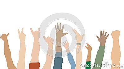 Human Hands Up of Crowd. Raising of Hands, Animation Stock Footage ...