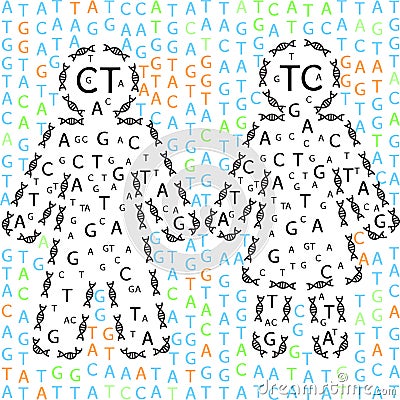 Human Shaped Out Of Chromosomes And Nucleotides Representing Their ...