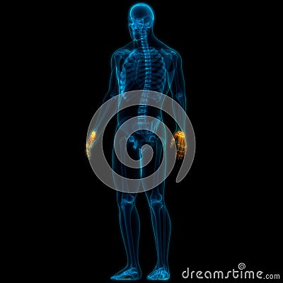 Human Skeleton System Palm Hand Bone Joints Anatomy Stock Image ...