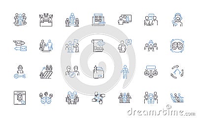 Human Skills Line Icons Collection. Communication, Empathy ...
