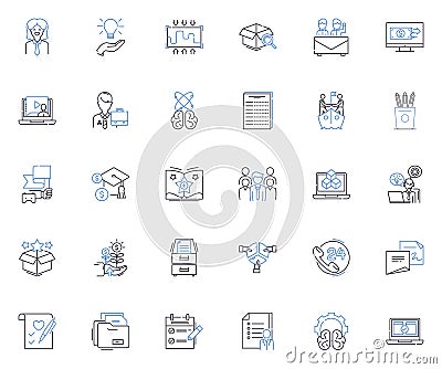 Human Strategy Line Icons Collection. Insight, Adaptability, Agility ...