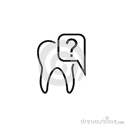 Human Tooth With Talk Chat Or Speech Bubble And Question Mark. Cartoon ...