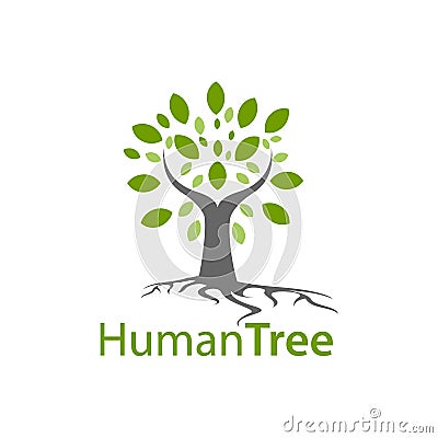 Human Tree Logo Concept Design. Symbol Graphic Template Element Cartoon ...