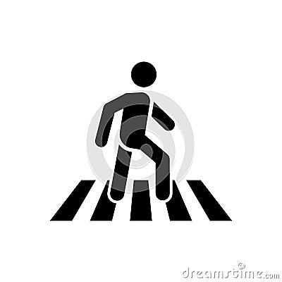 Human Walk Crosswalk Icon. Vector | CartoonDealer.com #184949409