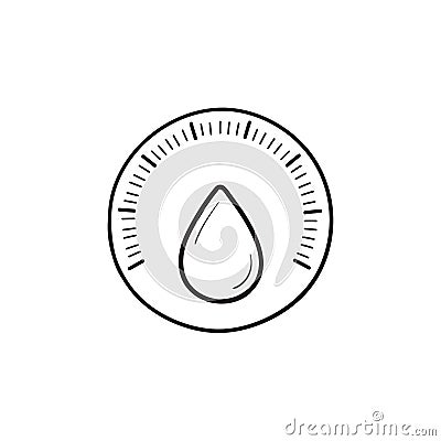 Humidity Control Hand Drawn Outline Doodle Icon. Vector Illustration ...