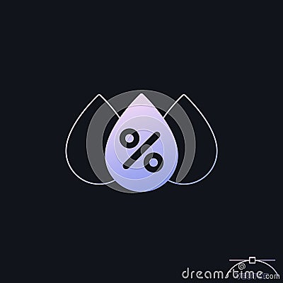 Humidity Level Icon With Water Drops Vector Illustration | CartoonDealer.com #325453890