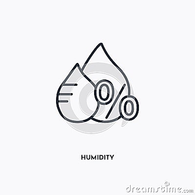 Humidity Outline Icon. Simple Linear Element Illustration. Isolated ...