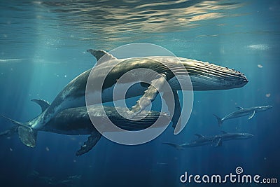 Humpback Whales Working Together In A Team Royalty-Free Stock Photo ...