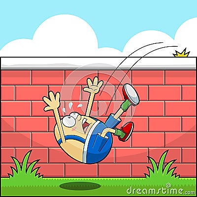 Humpty Dumpty Egg Cartoon Character Falling Off The Wall ...