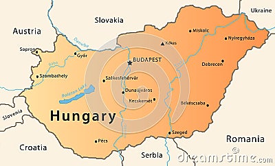 Hungary Map Stock Photo - Image: 19353870