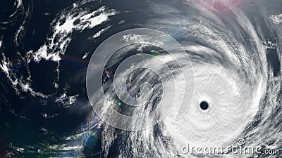 Hurricane Over the Ocean S Surface, CG Animation, Alpha Channel Stock ...