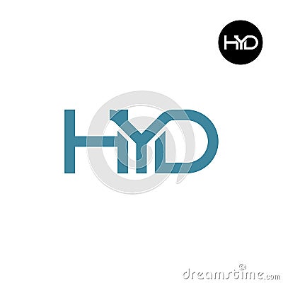 HYD Logo Letter Monogram Design Vector Illustration | CartoonDealer.com ...