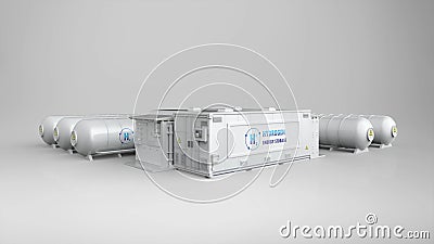 Hydrogen Energy Storage System or Battery Container Unit 4k Footage ...