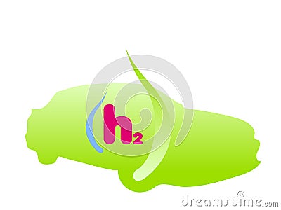 Hydrogen Fueled Car Logo Vector | CartoonDealer.com #8440213