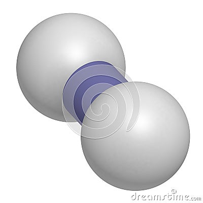 Hydrogen Gas H2 Molecule. 3D Rendering. Royalty-Free Stock Photo ...